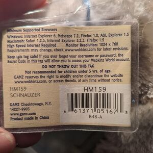 GANZ | Toys | Ganz Plush Toy With Heart Tag Retired 59 85 Inches Sealed ...